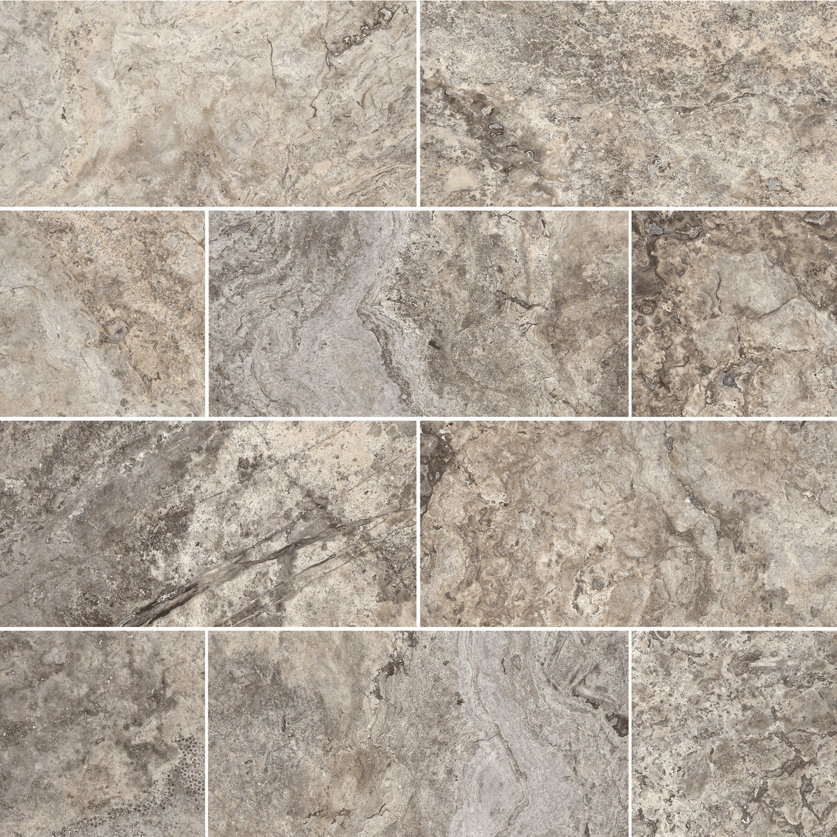 Milas Silver Travertine Floor and Wall Tiles – Tile Deluxe Shop